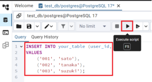 PostgreSQLの環境構築｜pgAminでのDB・テーブル・ユーザー作成・データ登録（INSERT）方法 | KONISHI Tech Note